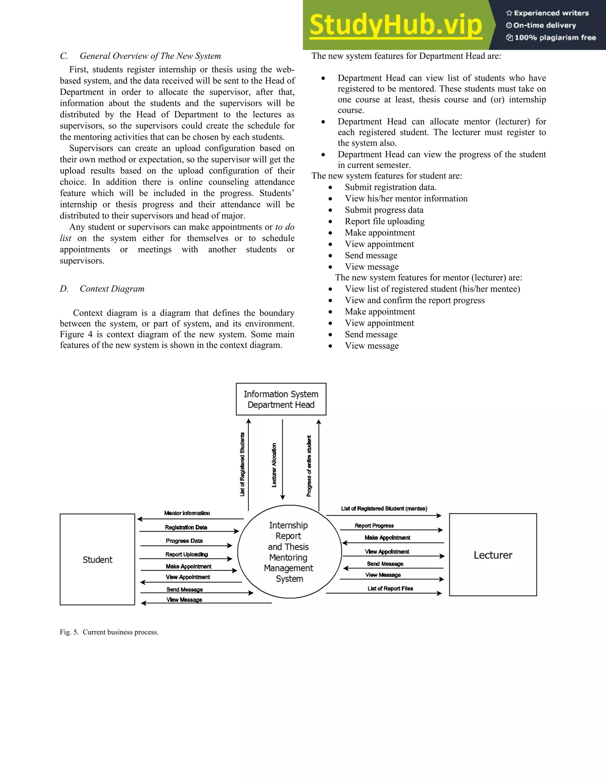 Analysis And Design Of Internship Report And Thesis Mentoring Management System | PDF