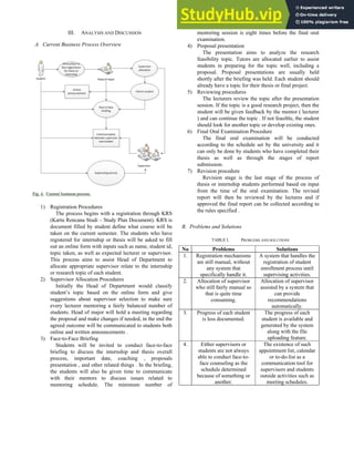 Analysis And Design Of Internship Report And Thesis Mentoring ...