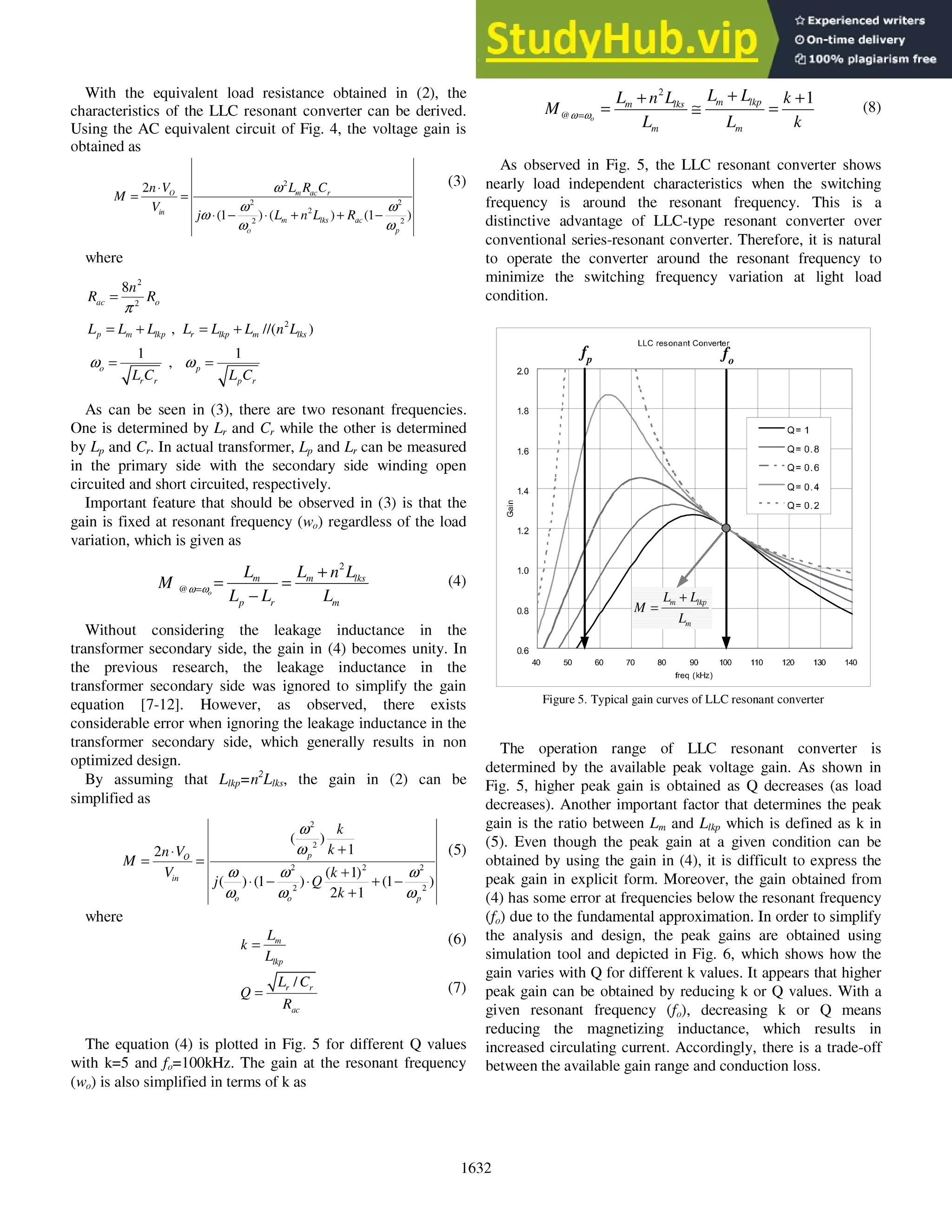 Analysis And Design Of LLC Resonant Converter With Integrated Transformer | PDF