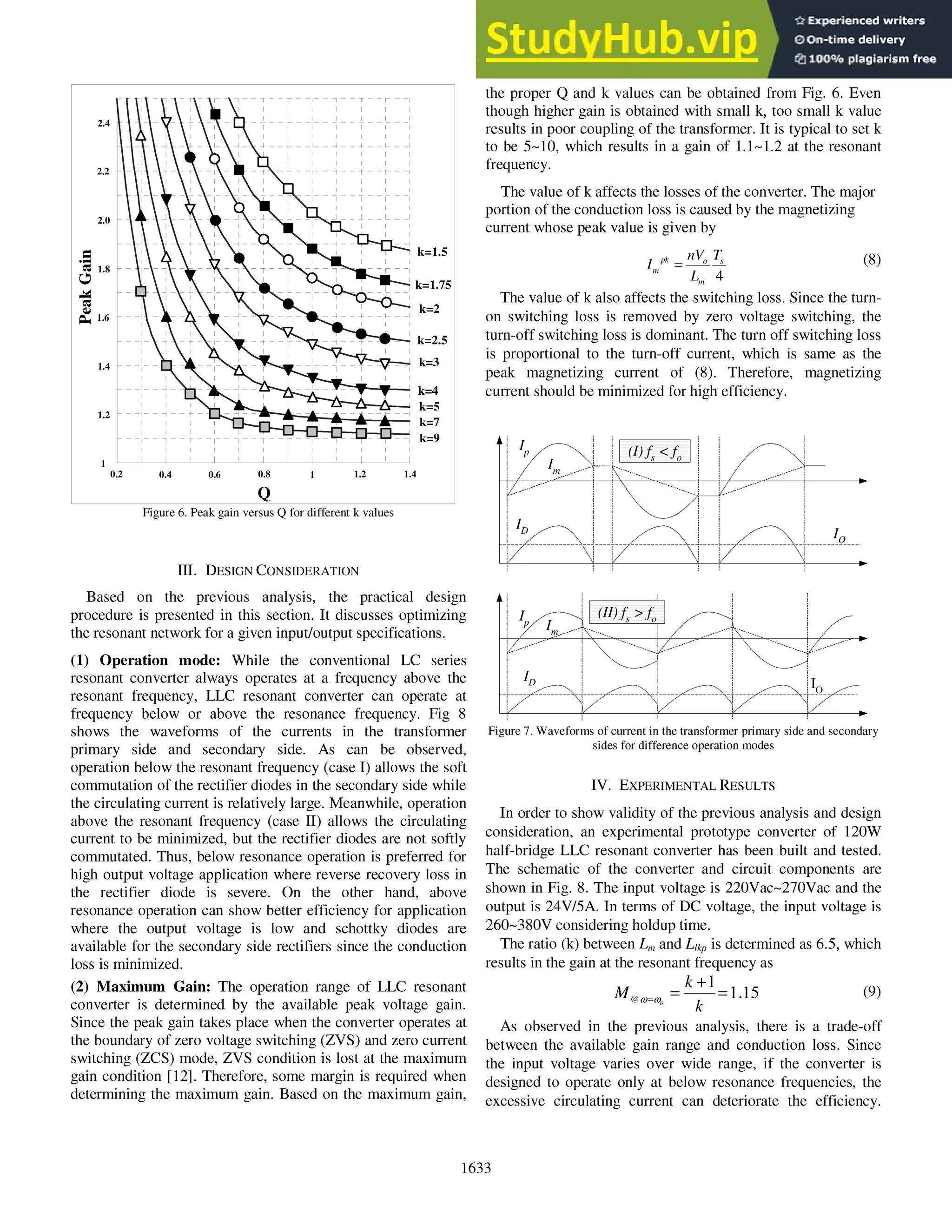 Analysis And Design Of LLC Resonant Converter With Integrated Transformer | PDF