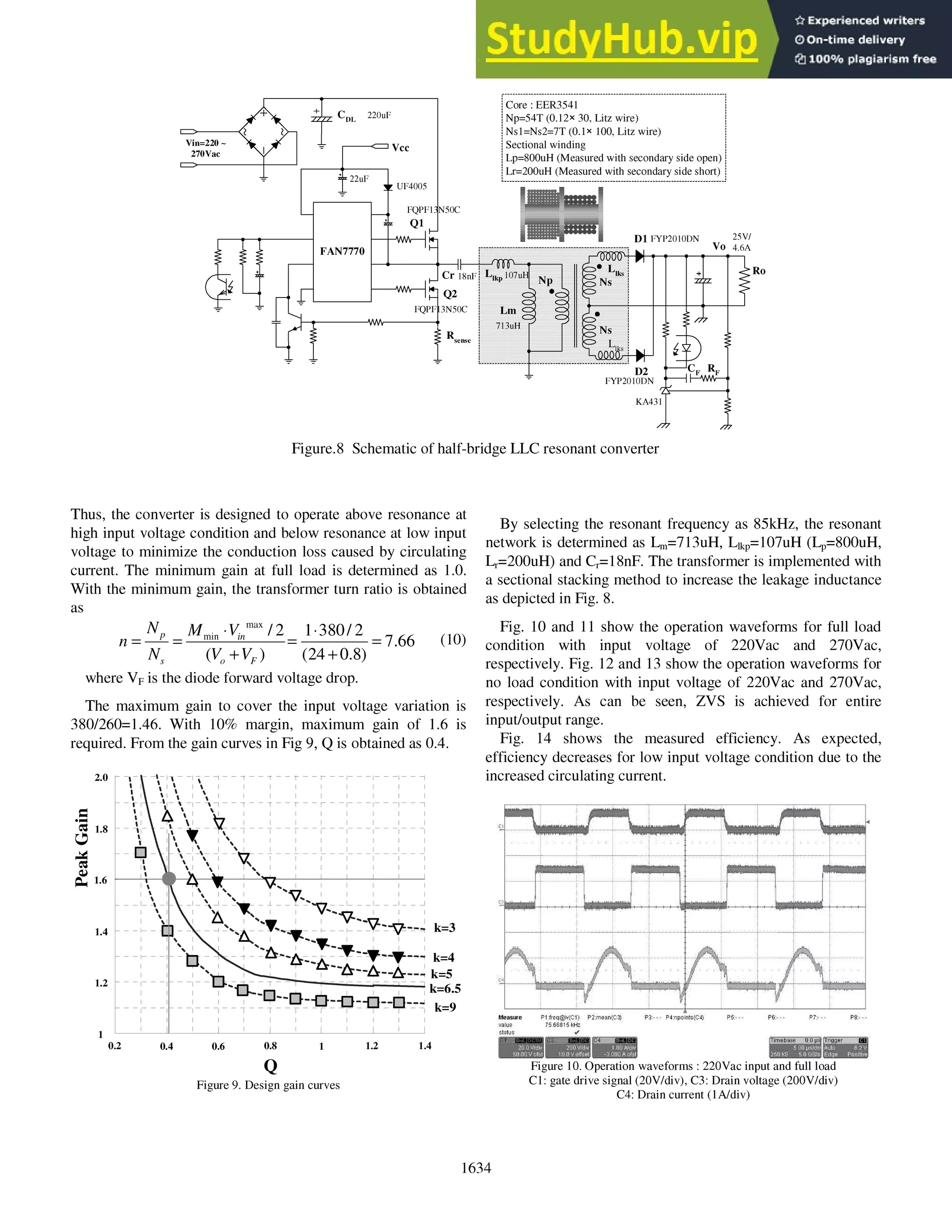 Analysis And Design Of LLC Resonant Converter With Integrated ...