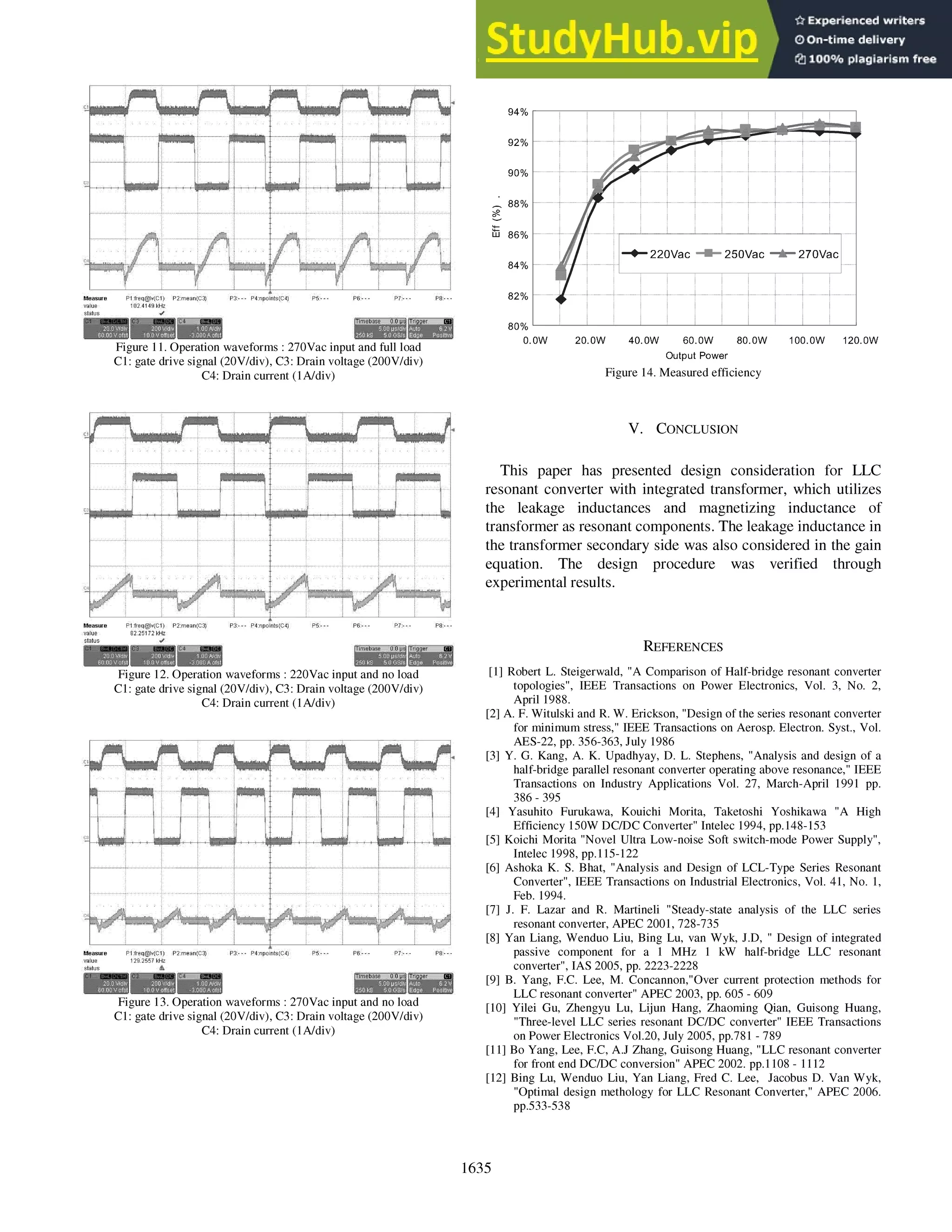 Analysis And Design Of LLC Resonant Converter With Integrated Transformer | PDF