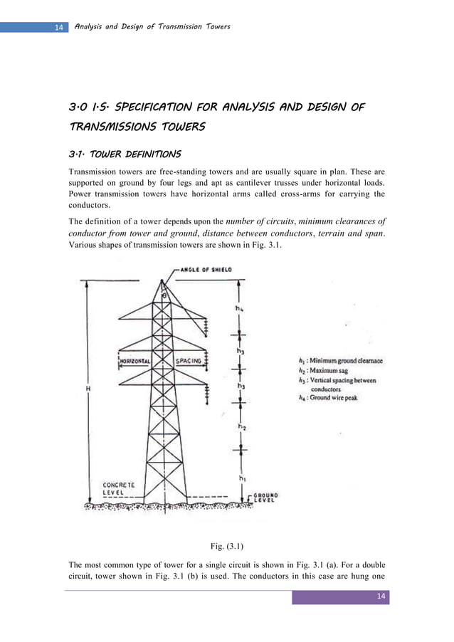 Analysis and Design of Power Transmission Lines Steel Towers.docx ...
