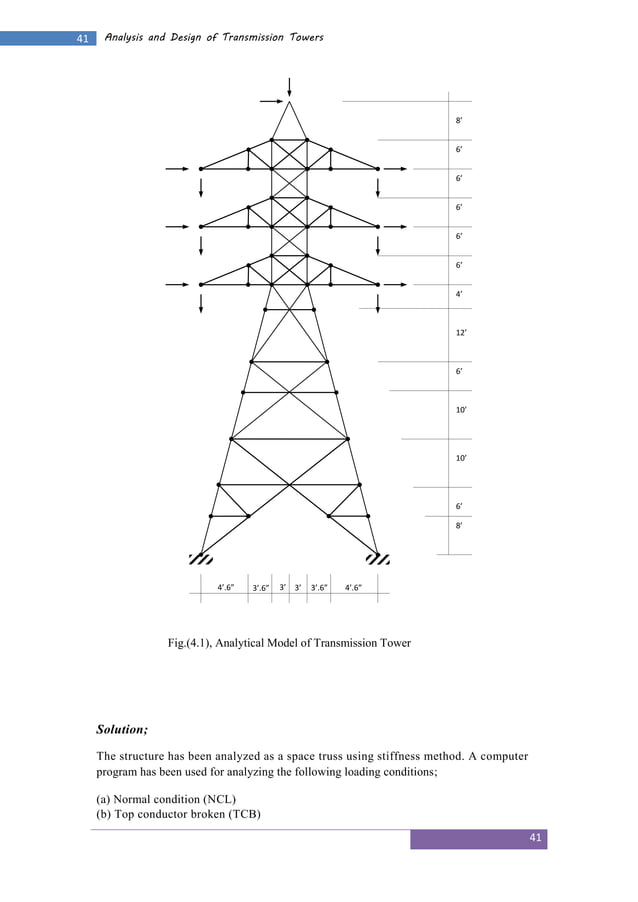Analysis and Design of Power Transmission Lines Steel Towers.docx ...