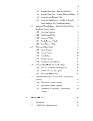 Analysis and design of shear wall transfer beam structure | PDF
