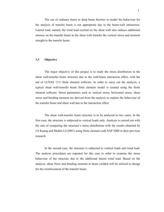 Analysis and design of shear wall transfer beam structure | PDF