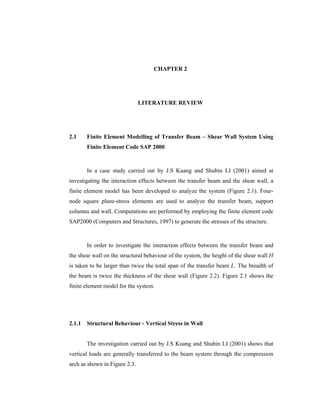 Analysis and design of shear wall transfer beam structure | PDF