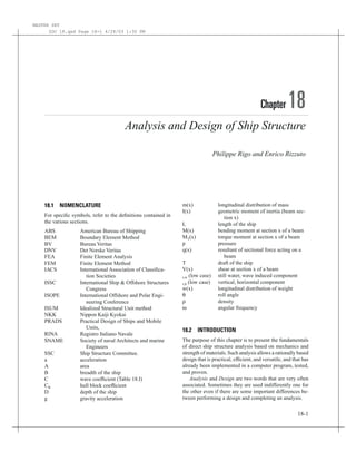 Analysis and design of ship structure | PDF
