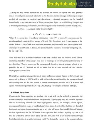 Analysis And Design Of Symmetric Cryptographic Algorithms | PDF ...