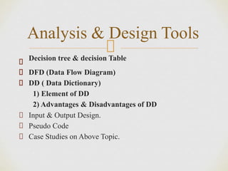 Analysis and design tool | PPTX