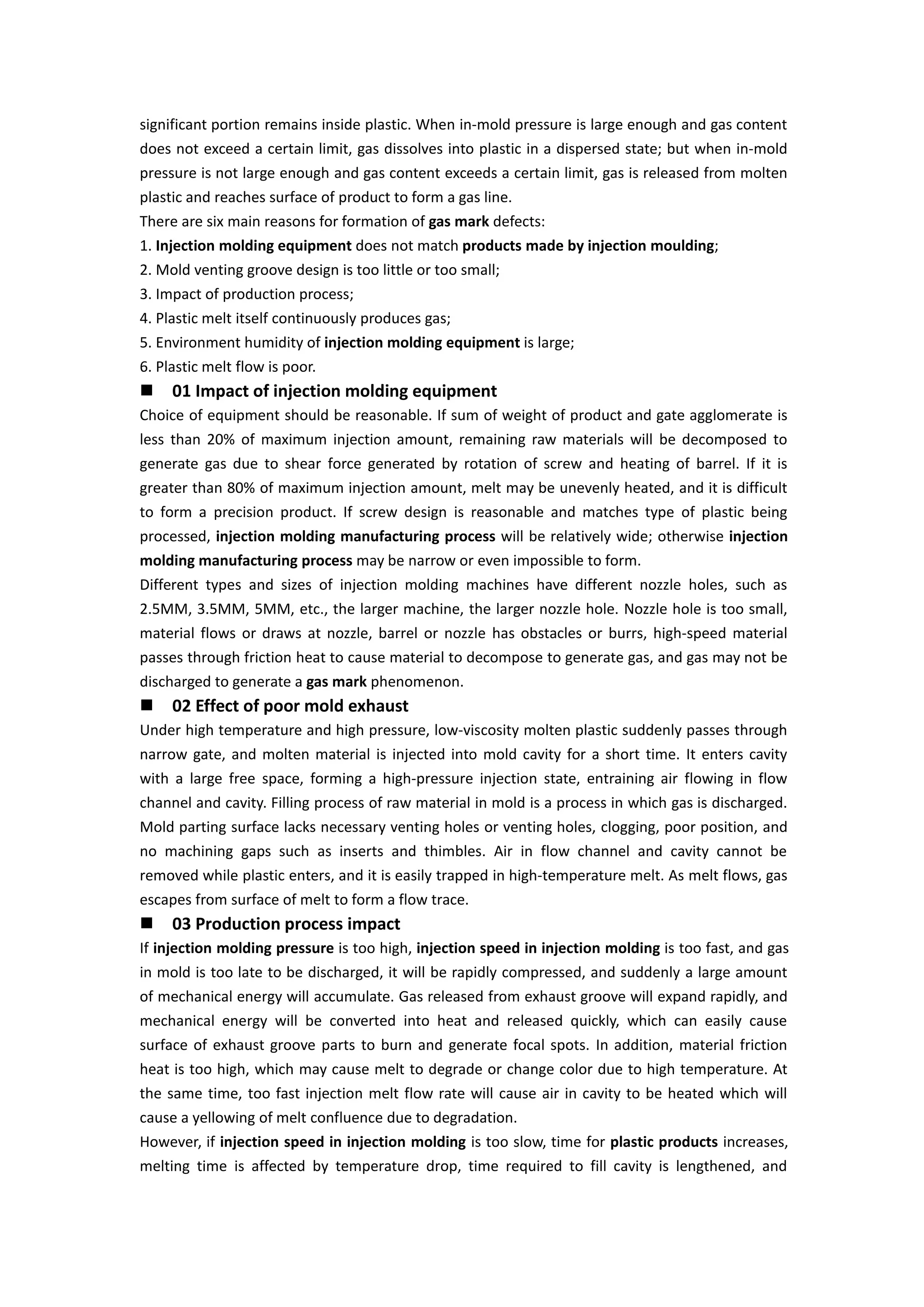 Analysis and elimination of gas mark in plastic pr | PDF