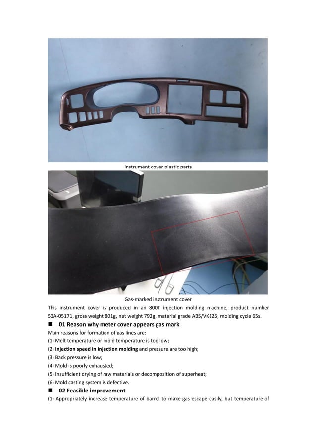 Analysis and elimination of gas mark in plastic pr | PDF | Chemistry ...