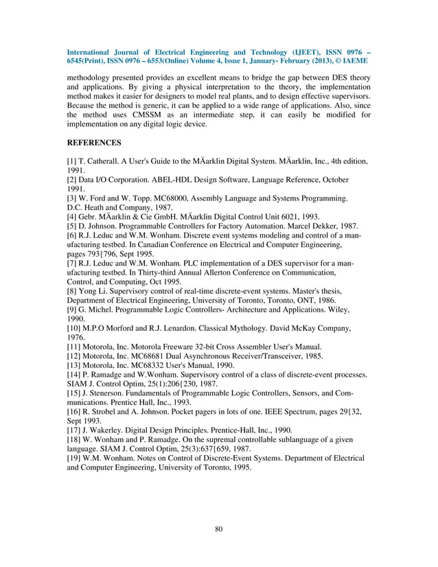 Analysis And Implementation Of Local Modular Supervisory Control For Pdf Programming