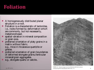 Analysis and interpretation of foliation and lineation | PPT