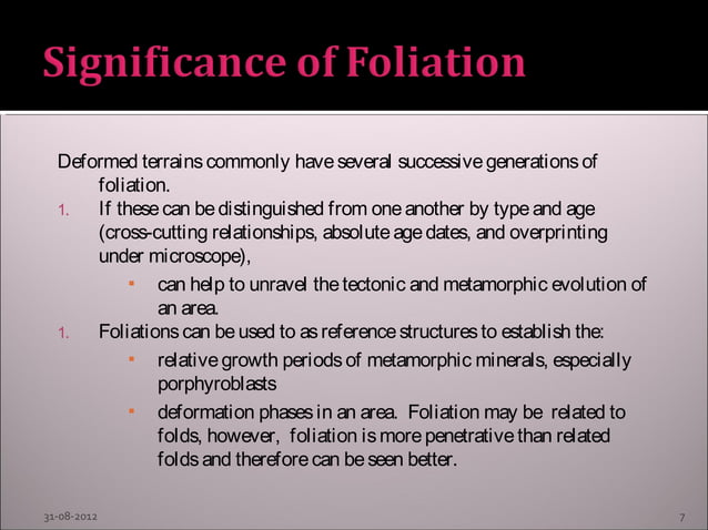 Analysis and interpretation of foliation and lineation | PPT