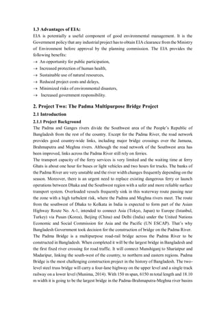 Analysis and Review of EIA of Padma Multipurpose Bridge Project in ...
