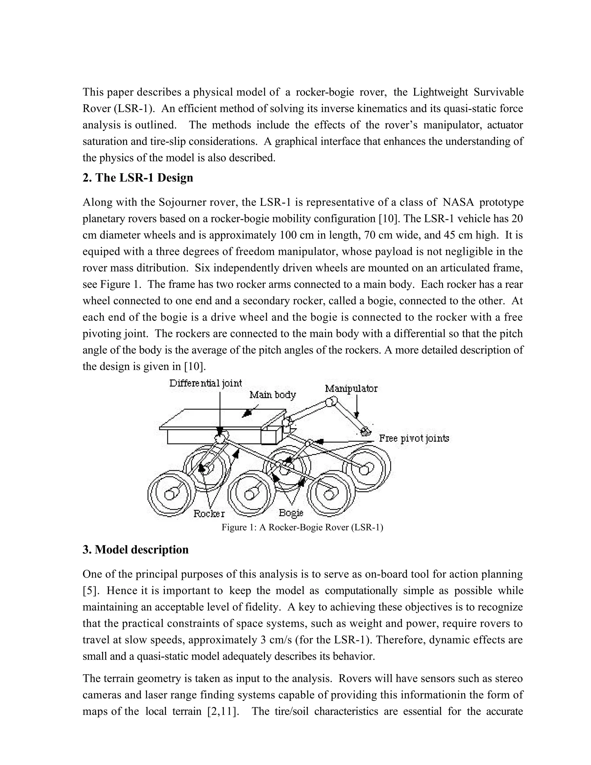Analysis and simulation of a rocker bogie exploration rover | PDF