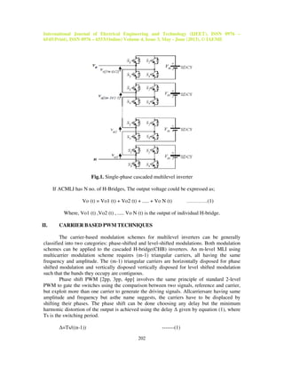 Analysis and simulation of multilevel inverter using multi carrier based pwm | PDF