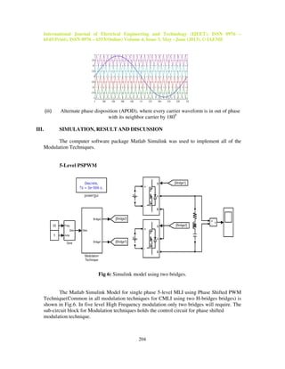 Analysis and simulation of multilevel inverter using multi carrier based pwm | PDF