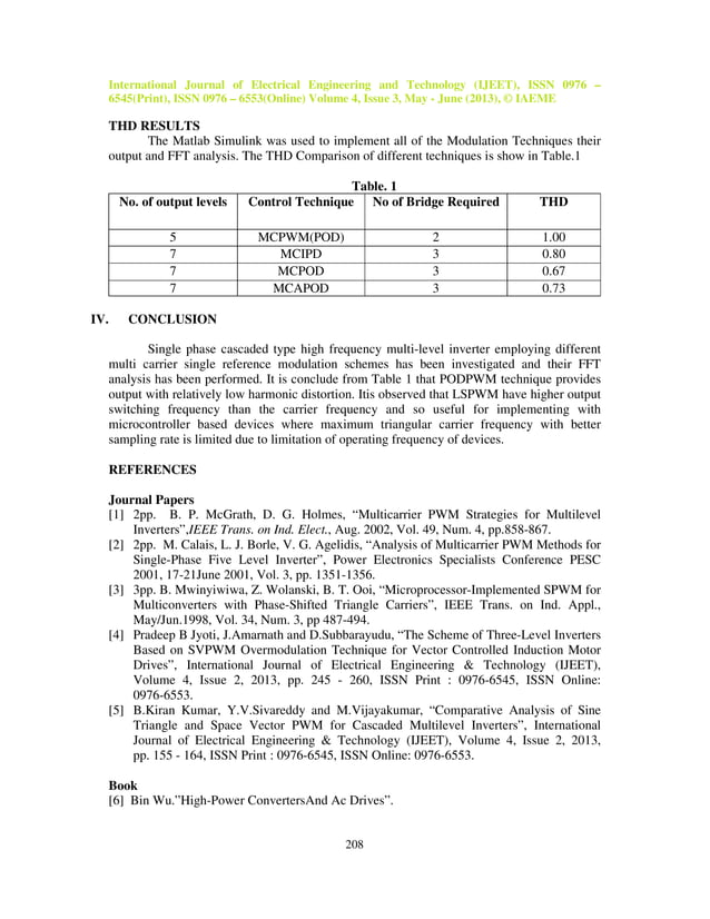 Analysis And Simulation Of Multilevel Inverter Using Multi Carrier Based Pwm Pdf