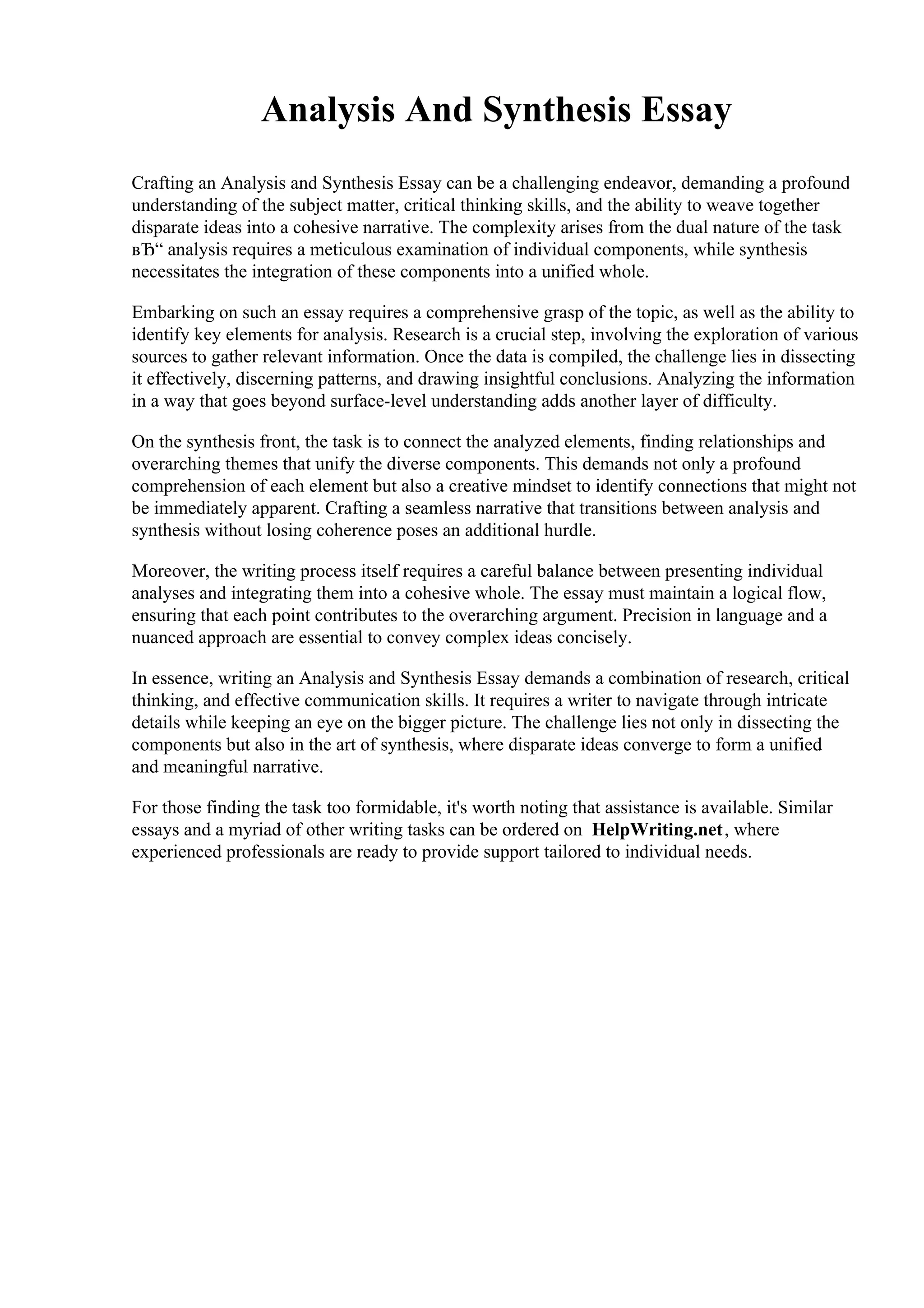 Analysis And Synthesis Essay.pdf