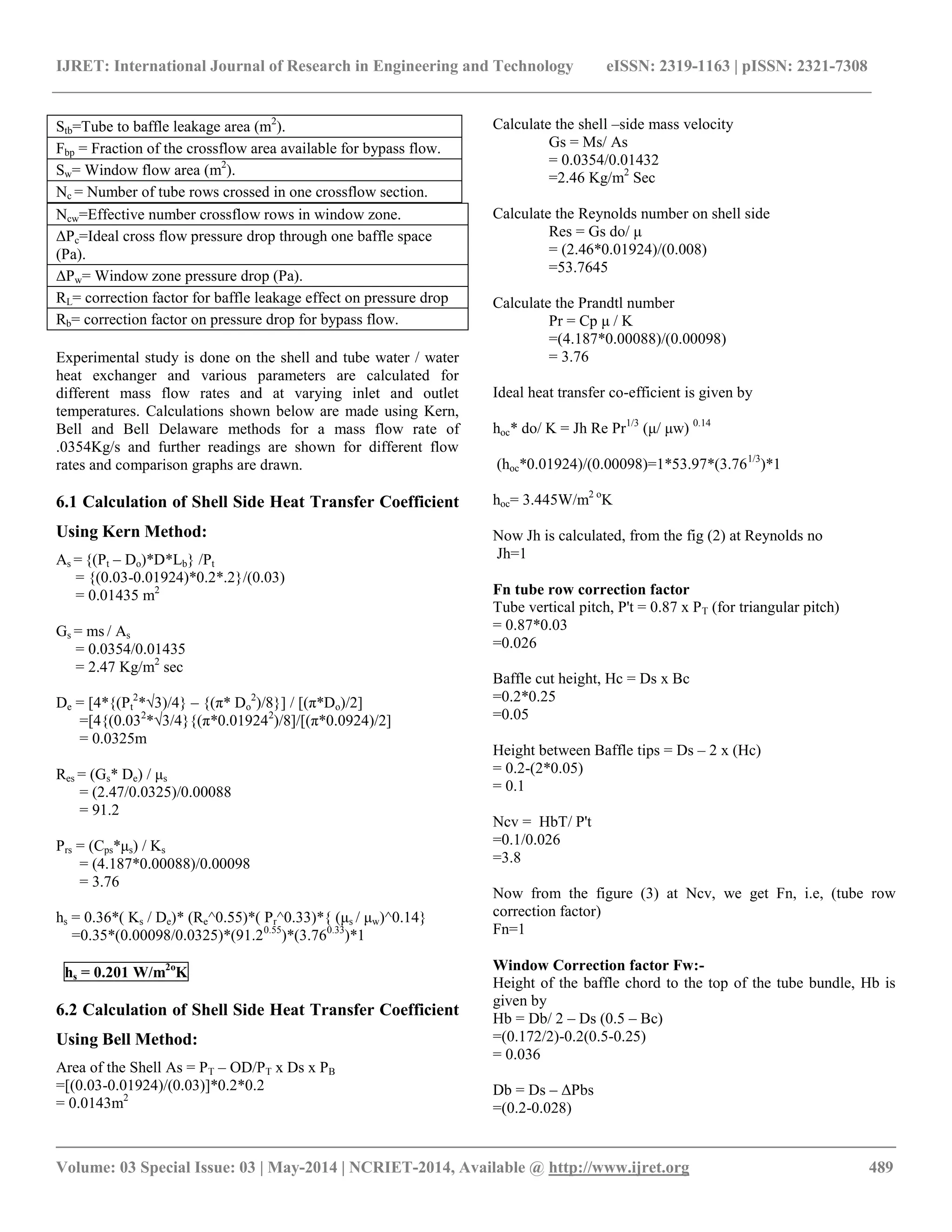 Analysis comparing performance of a conventional shell and tube heat ...