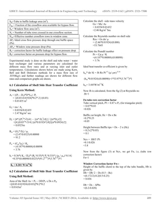 Analysis comparing performance of a conventional shell and tube heat ...