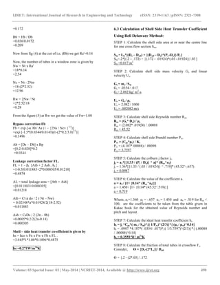 Analysis comparing performance of a conventional shell and tube heat ...