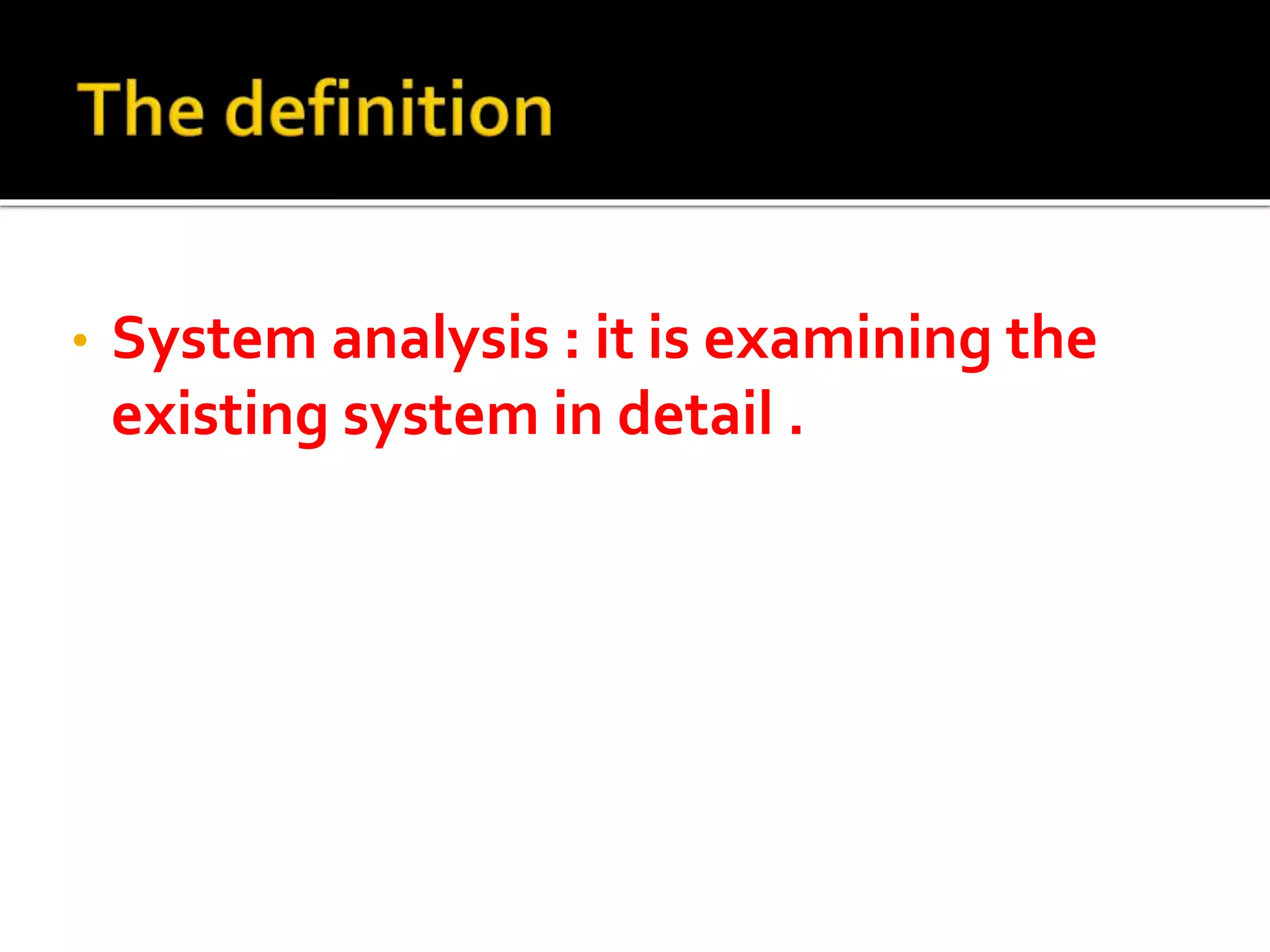 Analysis stage definition | PPT
