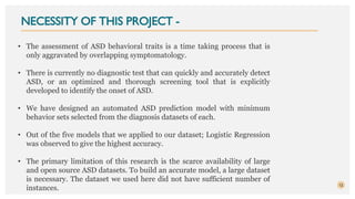 Analysis & Detection of autism spectrum disorder using ML (3)_RKS.pptx