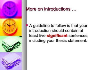 How to write a Literary Essay Introduction and Thesis | PPT