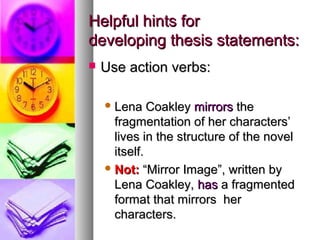 How to write a Literary Essay Introduction and Thesis | PPT