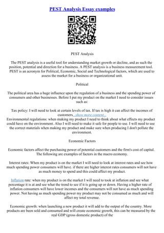 Analysis Essay Examples | PDF