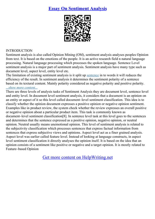 Analysis Essay Introduction | PDF