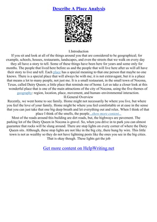 Analysis Essay Introduction | PDF