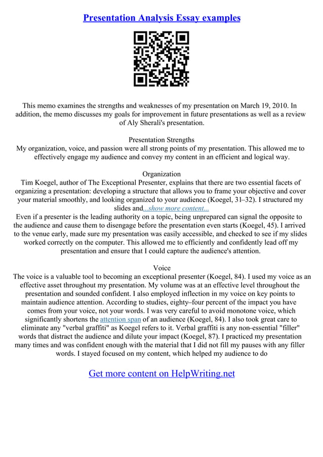 Analysis Essay Structure | PDF