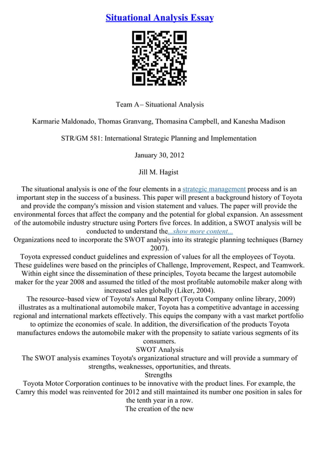 Analysis Essay Structure | PDF