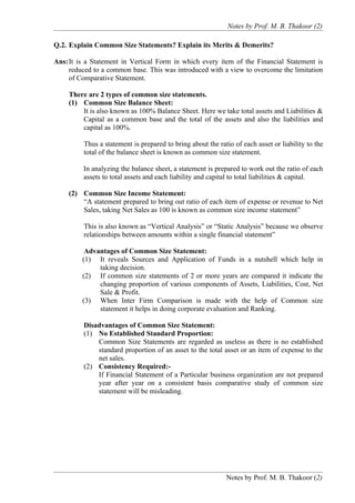 Analysis & interpretation of fs | DOC