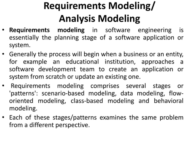 Analysis modeling & scenario based modeling | PPT