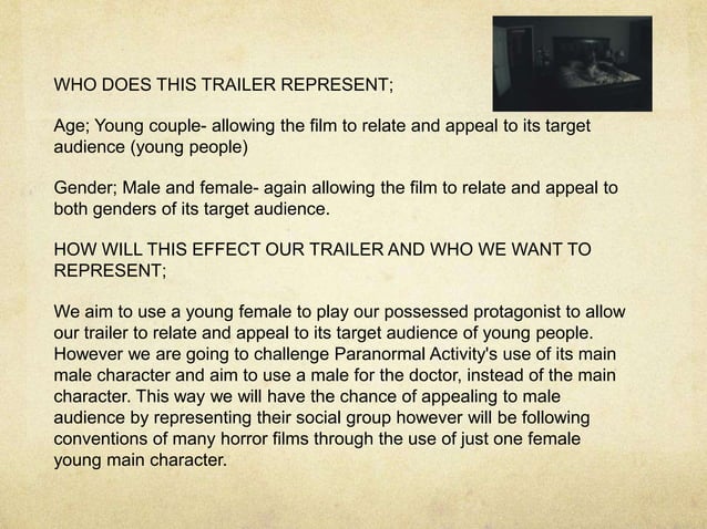 Analysis of our 3 chosen trailers; | PPT
