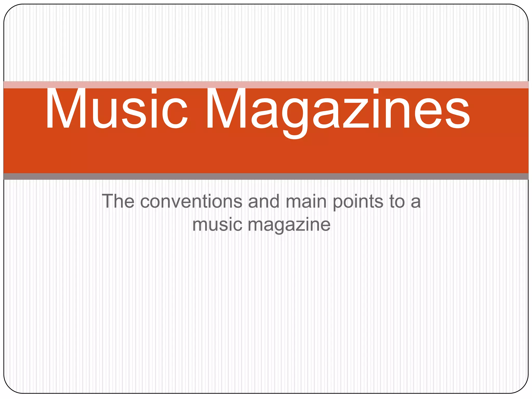 Analysisng the magazines | PPT