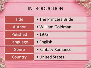 Analysis novel the princess bride | PPTX