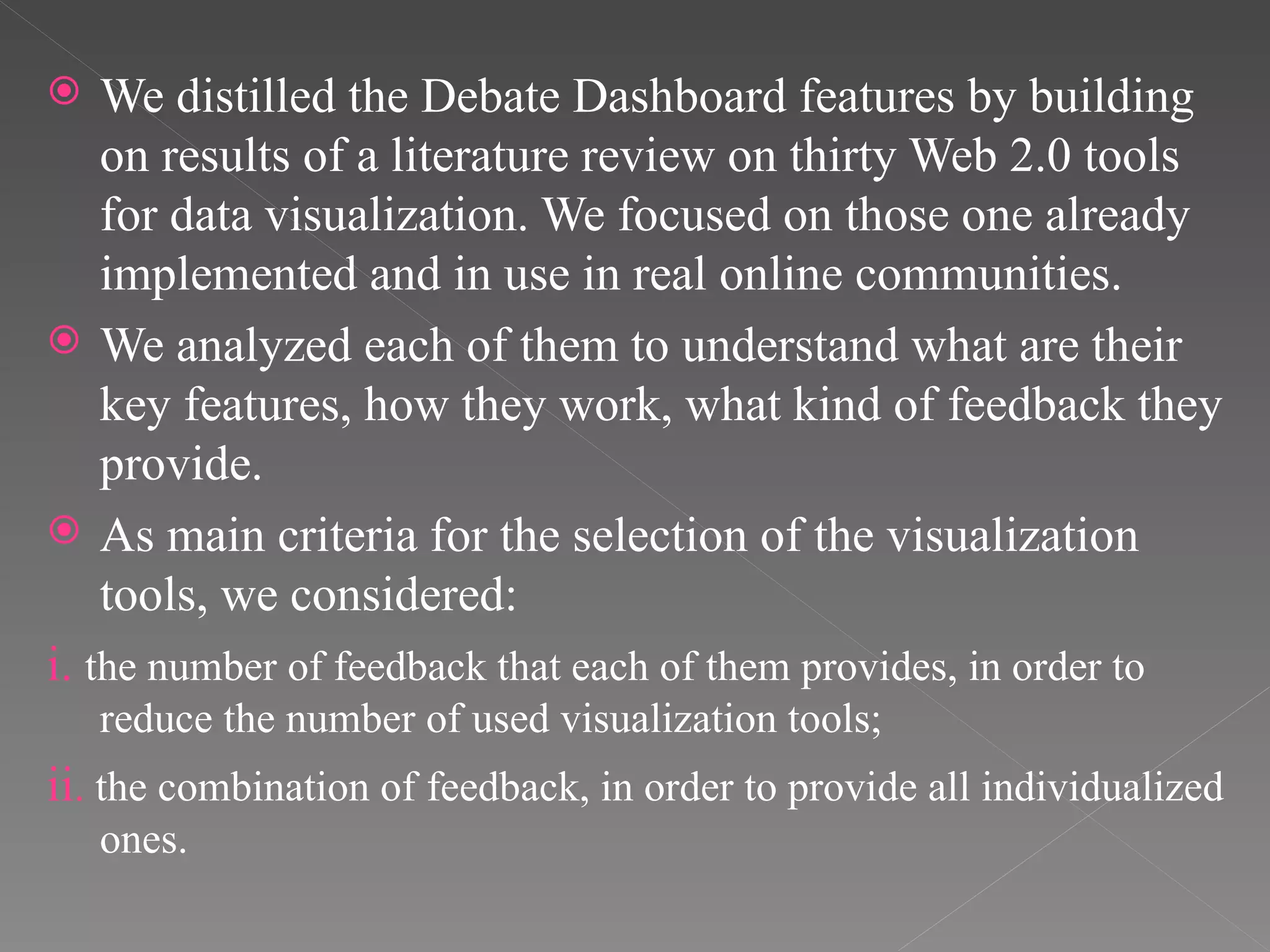 Analysis of 30 visualization tools | PPT