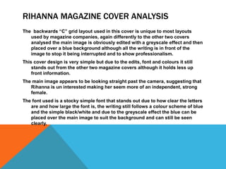 Analysis of 3 magazine covers | PPT