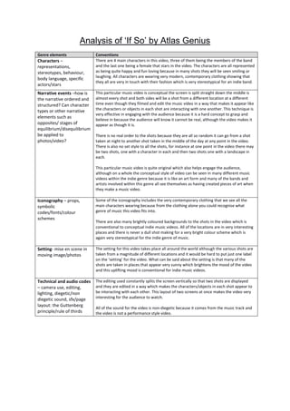 Analysis of 3rd music video | DOCX