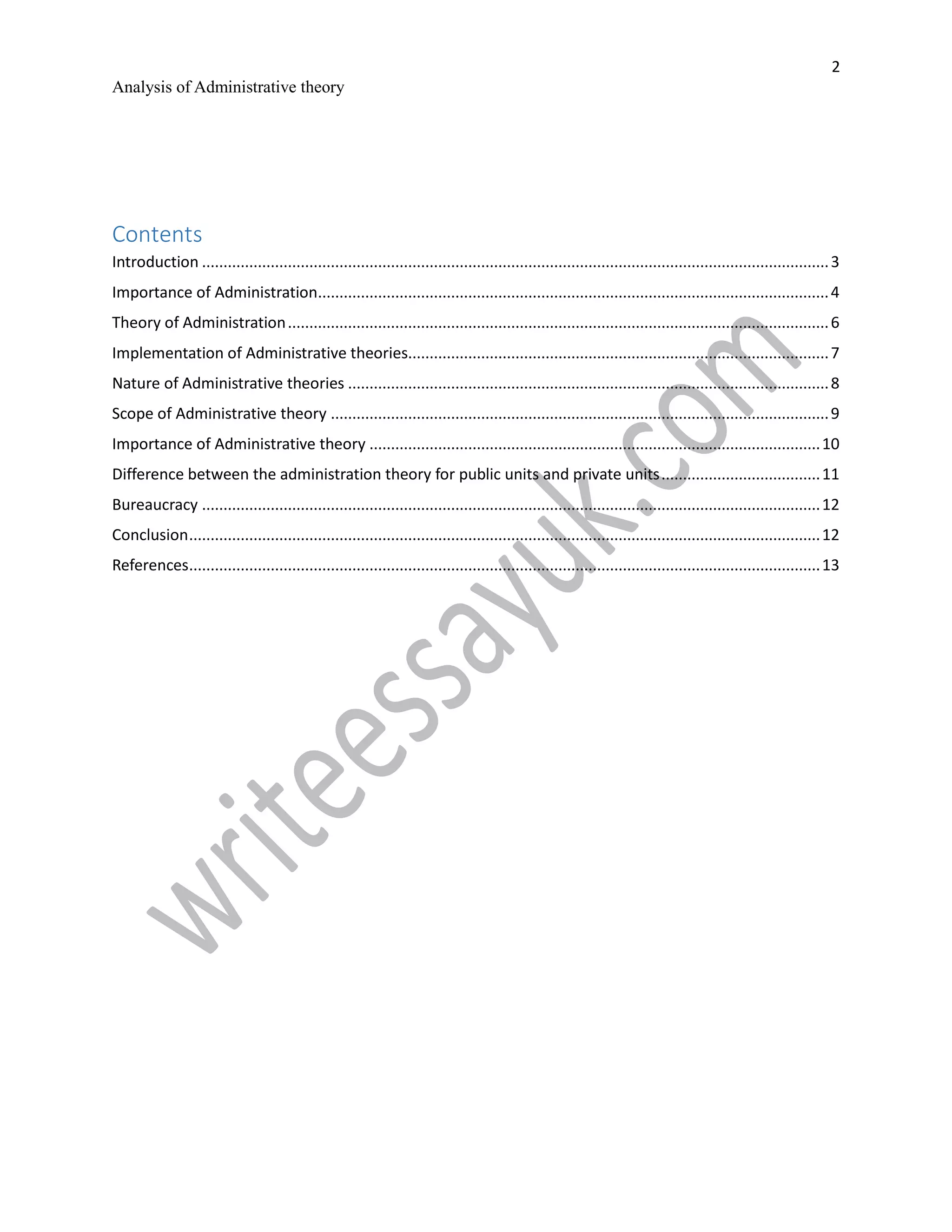 Analysis of administrative theory | PDF