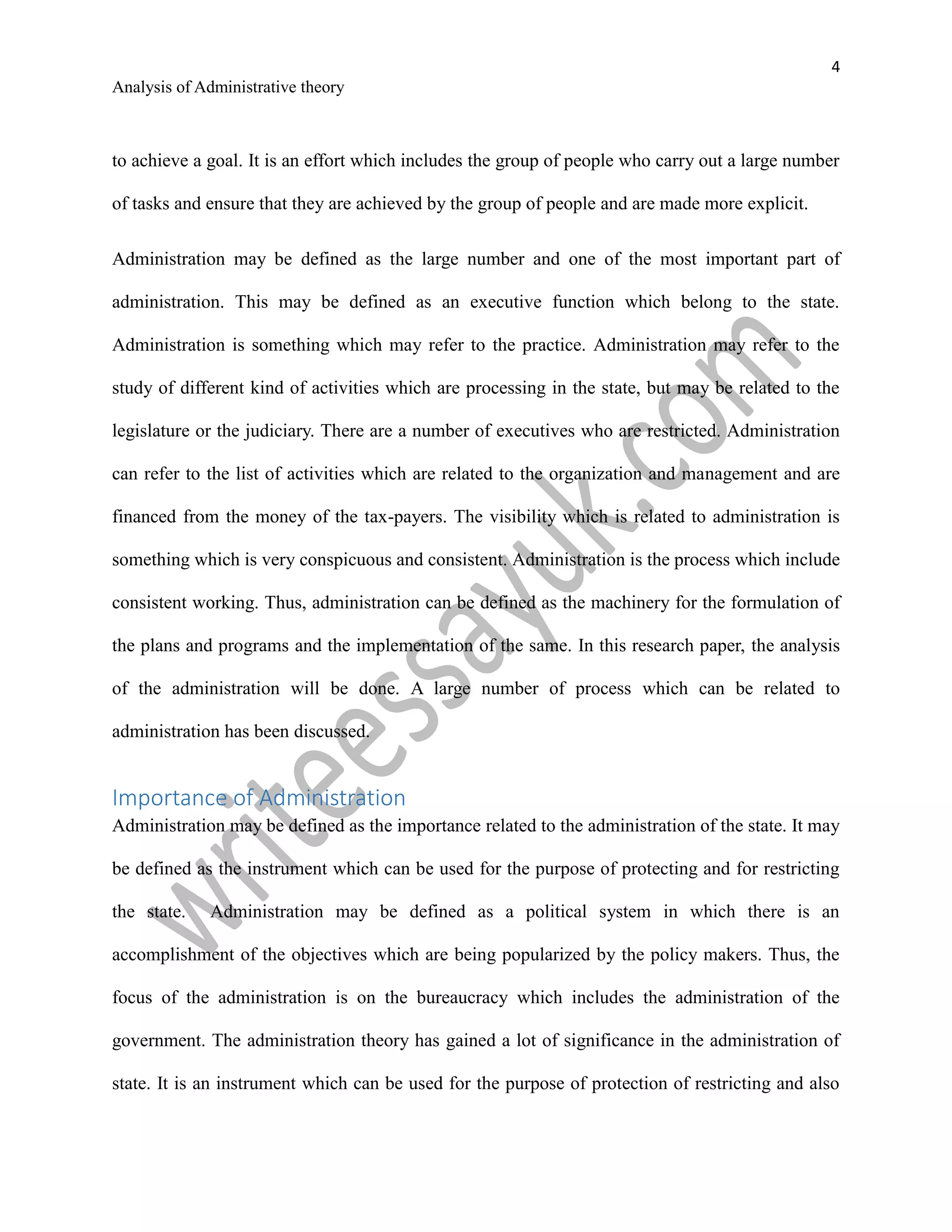 Analysis of administrative theory | PDF