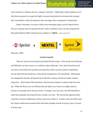 Analysis of a Failed Merger Sprint-Nextel Case.pdf