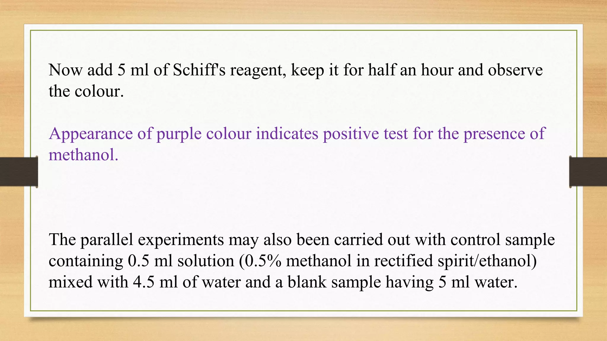 Analysis of alcohol | PPT