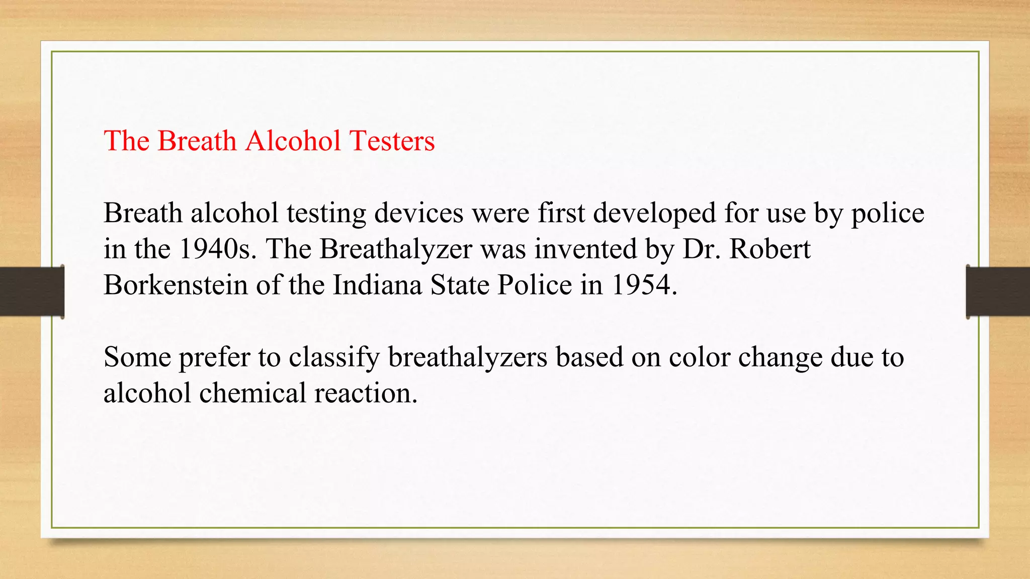 Analysis of alcohol | PPT